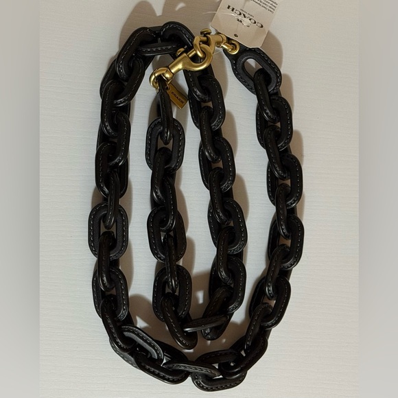 Coach | Accessories | Coach Leather Covered Chain Strap 4 Inches | Poshmark